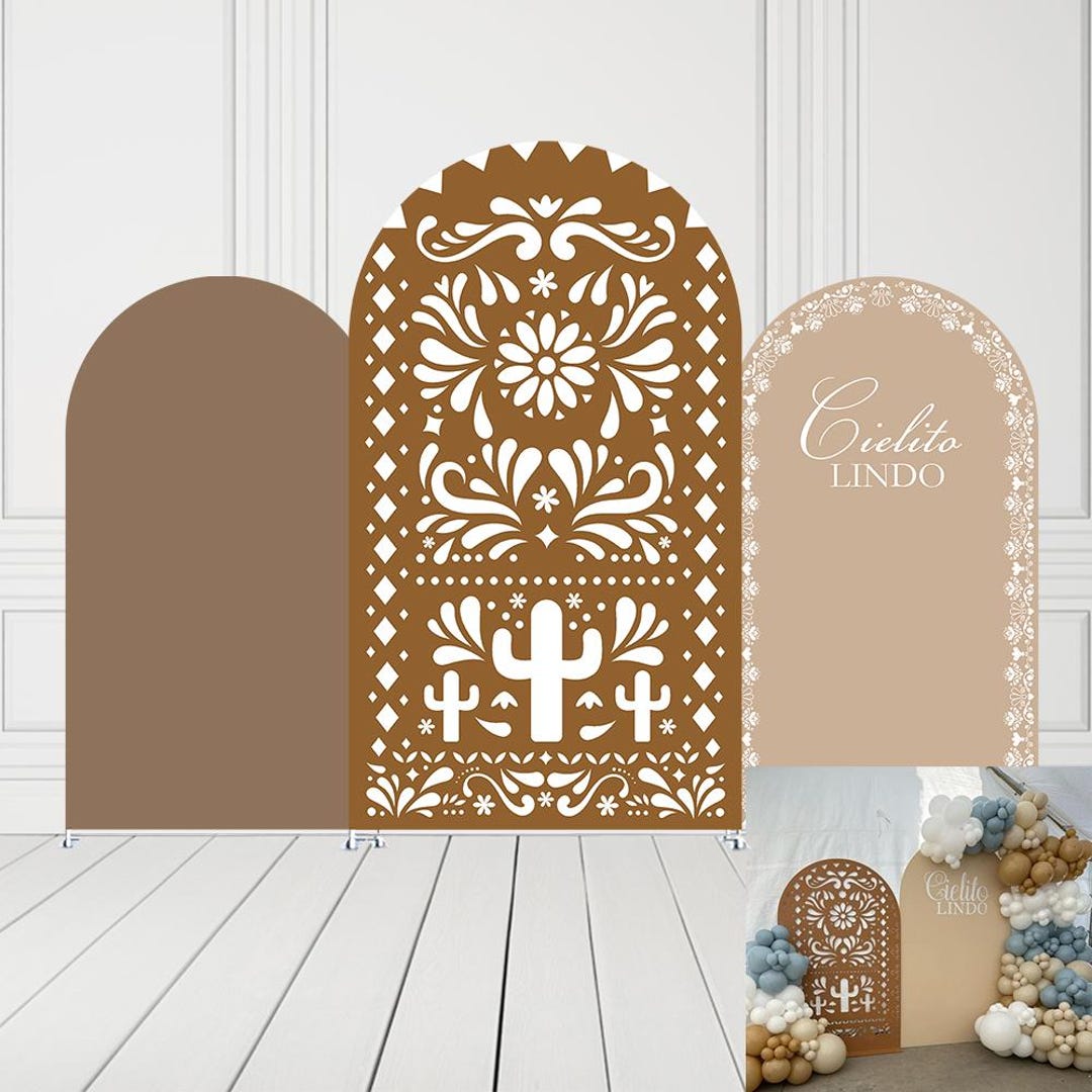 Mexican First Fiesta Arch Backdrop Stand Covers Lace Wedding Parties ...
