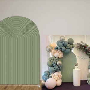 Elastic Fabric Ripples Arched Frame Cover for Birthday Parties, Double ...
