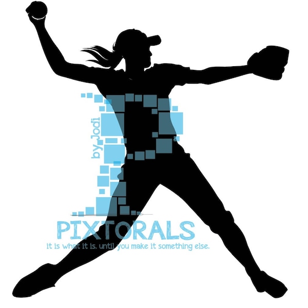 Softball Pitcher Logo - Etsy