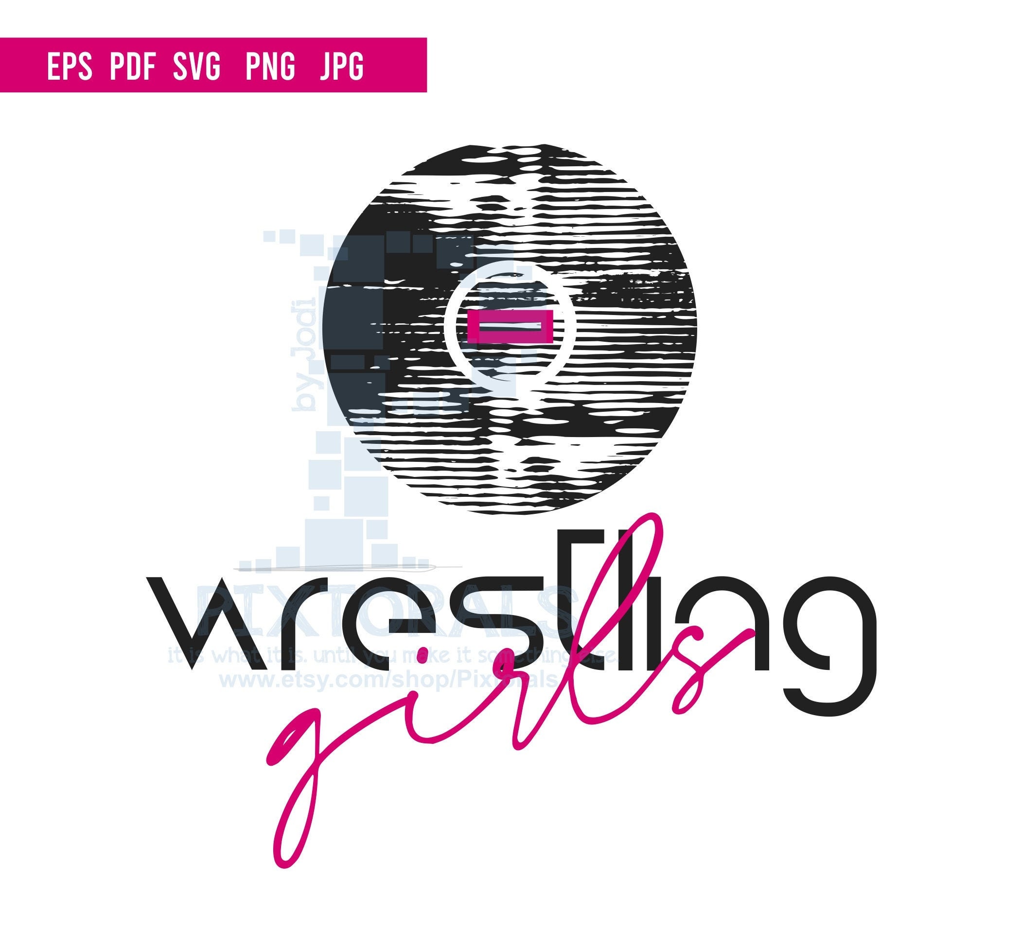 Girls Wrestling Design EPS PDF SVG Jpg and Png. T-shirt - Etsy
