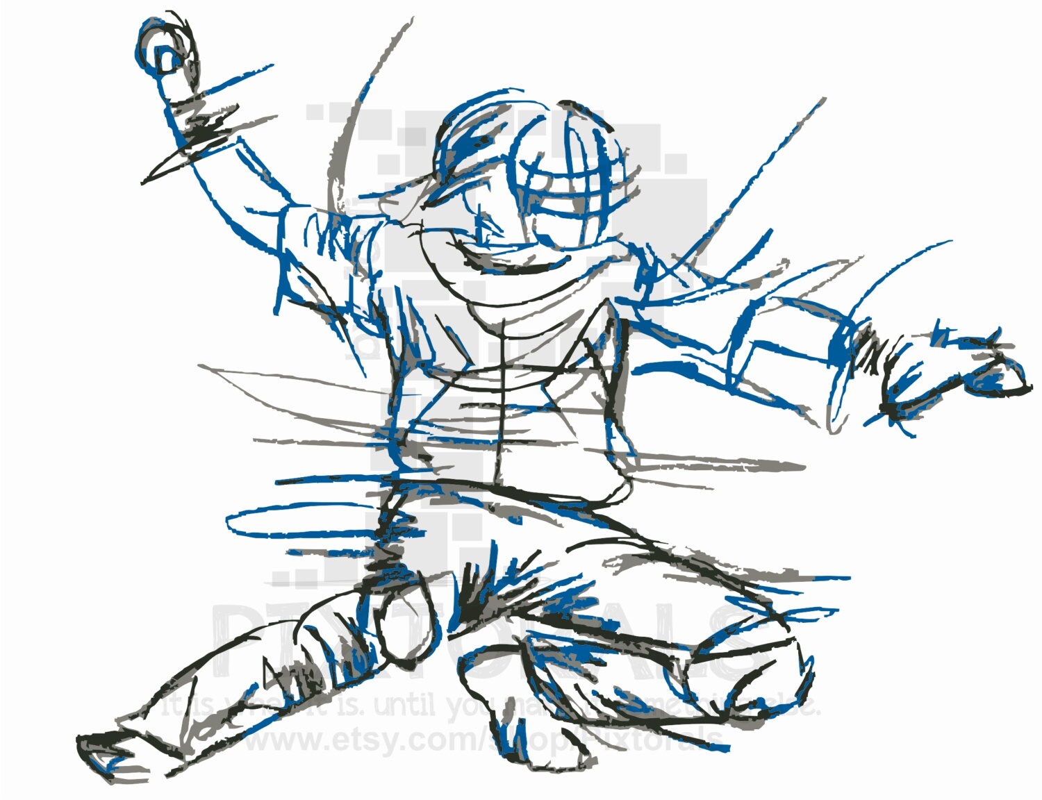 Softball Catcher Drawings