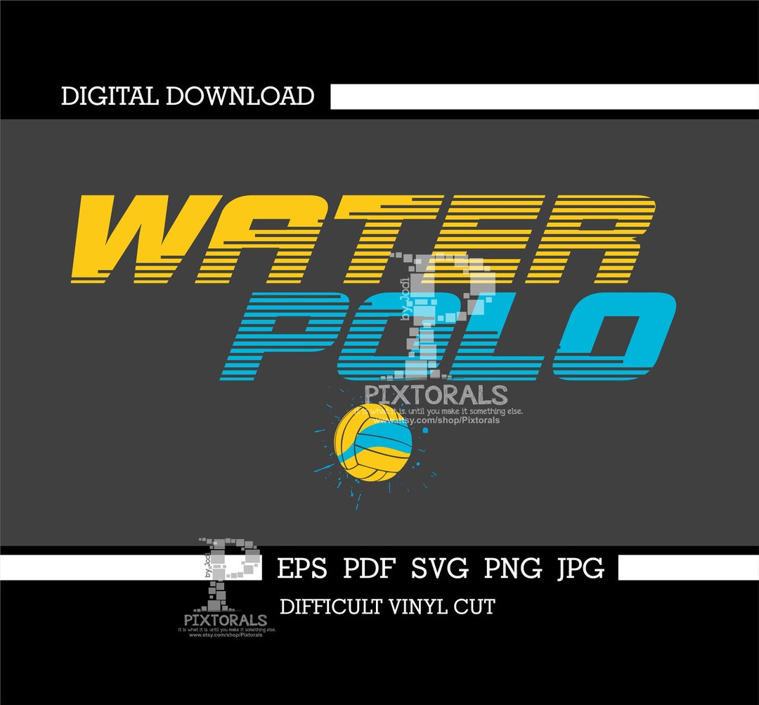 Water Polo, Digital Download, Vector, Clip Art, Tee Design, Eps, Pdf ...