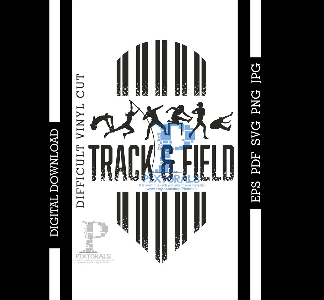 Track and Field, Girls, Digital Download, Eps, Pdf, Svg, Jpg, Png, Clip ...