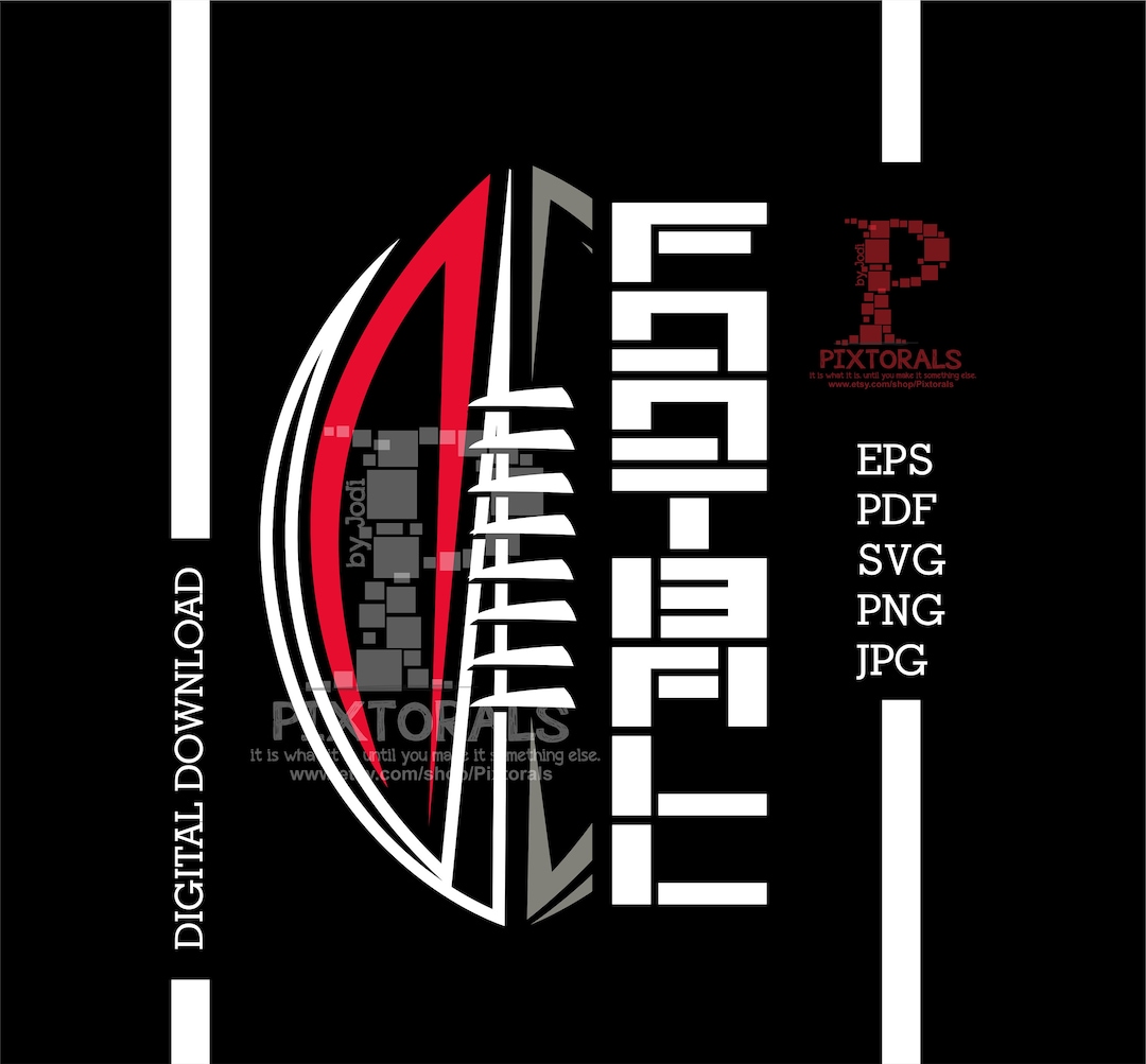 Digital Download Football Vertical Design! EPS, PDF, SVG, Jpg and Png ...