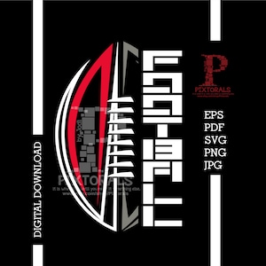 Digital Download Football Vertical Design! EPS, PDF, SVG, Jpg and Png ...