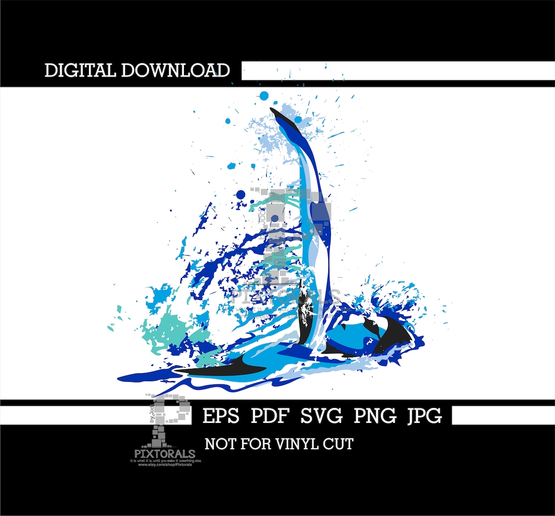 Swimmer Female, Backstroke, Vector, Digital Download, Clip Art, Eps ...