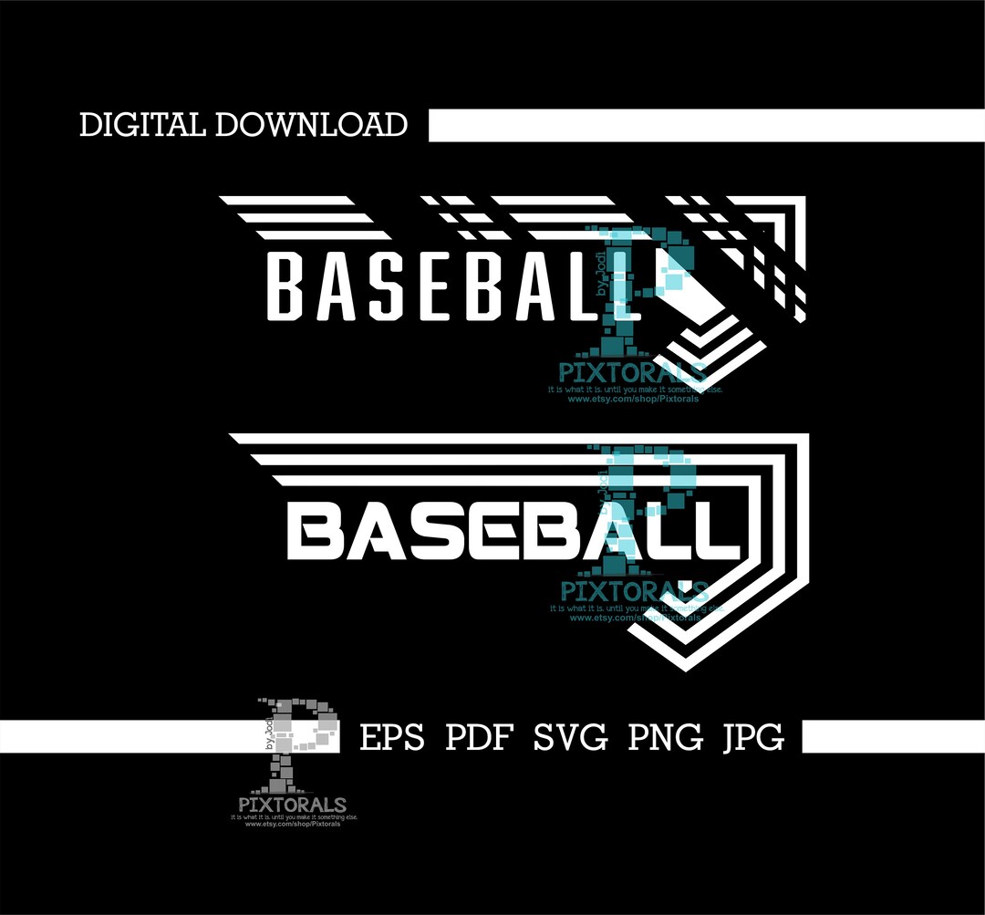 Baseball Logo Design, Digital Download, Baseball Clipart, Eps, Pdf, Svg ...