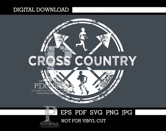 Cross Country Design, Logo, SVG, Digital Download - Etsy