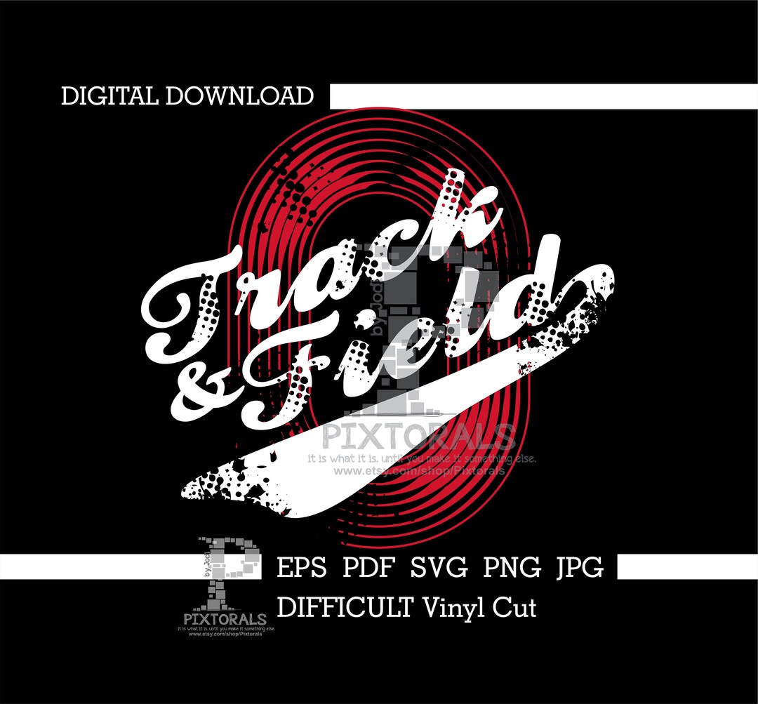 Track and Field Design, Track Lanes, Digital Download, Vector, Clip Art ...