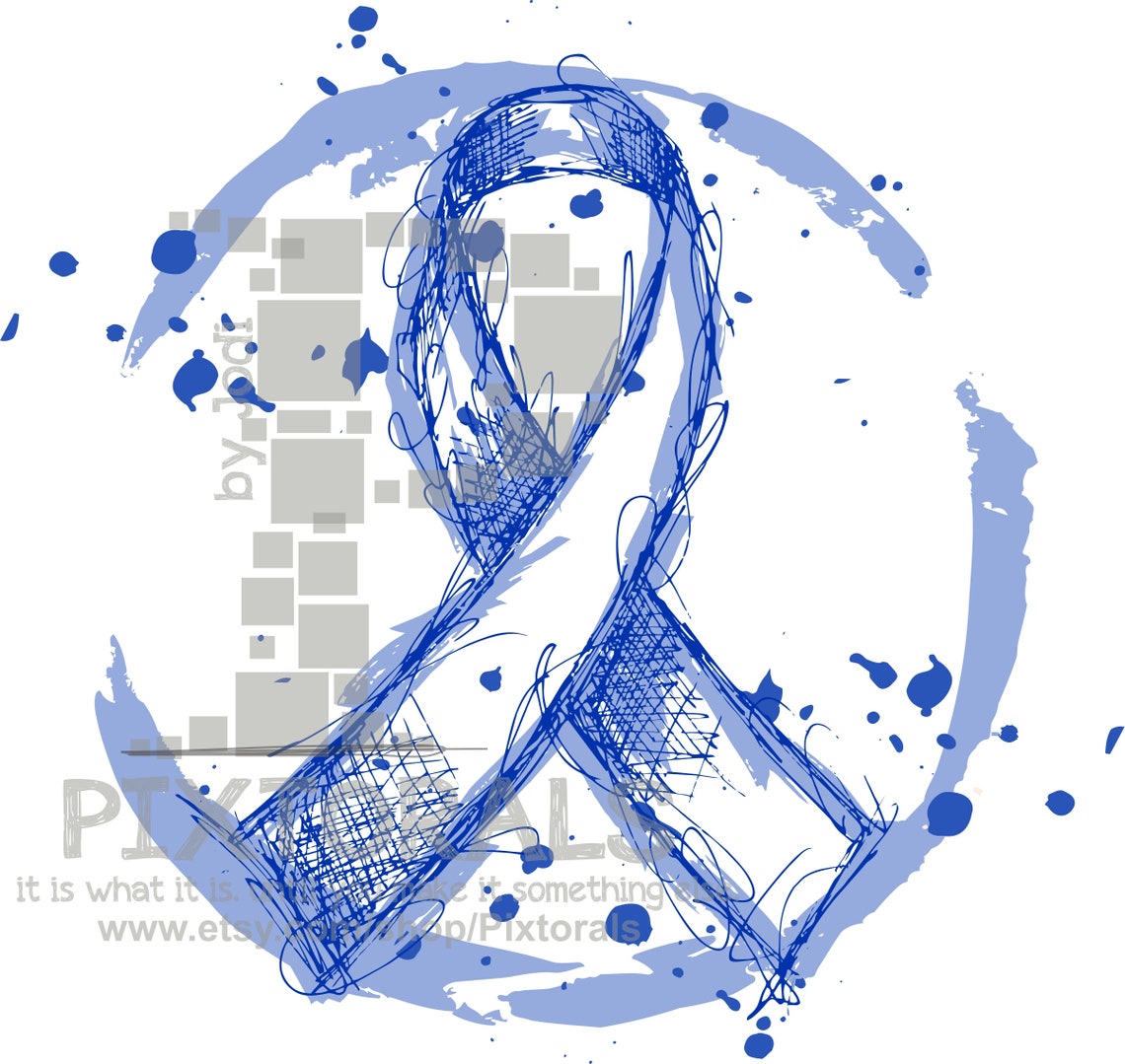 Colon Cancer Awareness Ribbon Vector Eps Svg Png Etsy