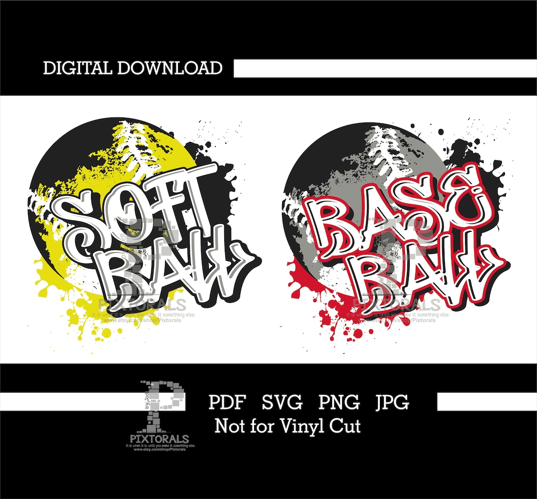 Baseball and Softball Graffiti Design, Digital Download, Vector, Pdf ...