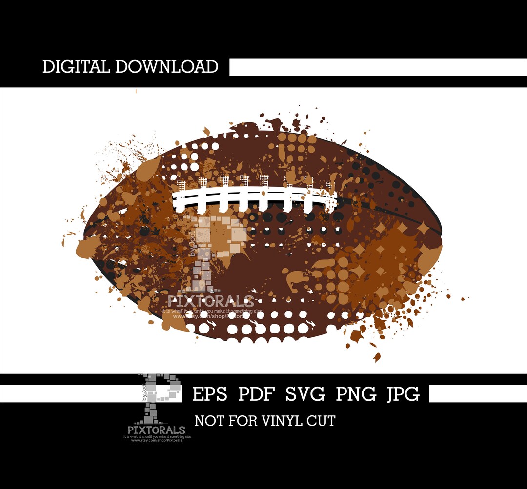 Football, Grunge, Digital Download, Vector, Clipart, Eps, Pdf, Svg, Jpg ...