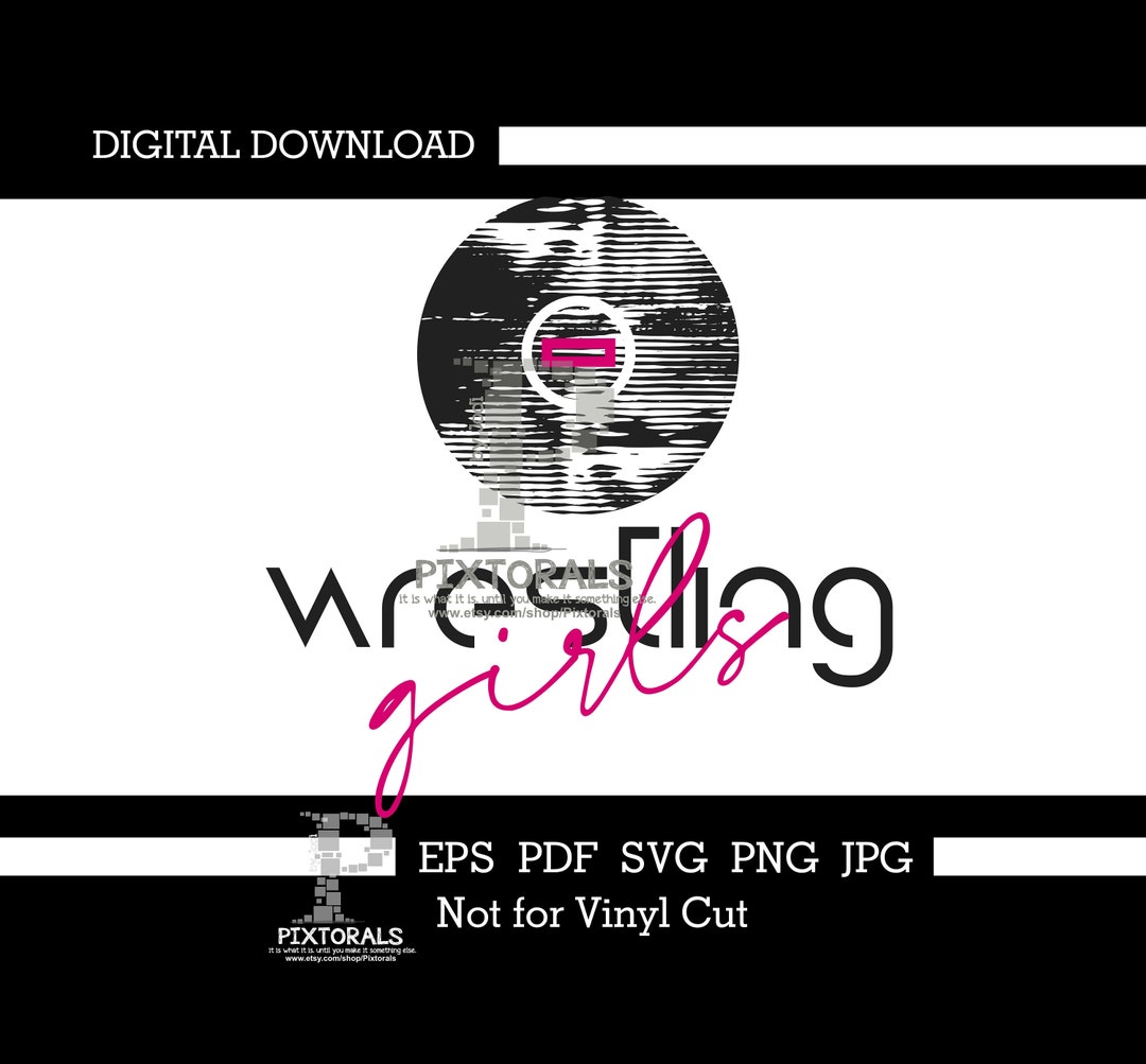 Wrestling, Girls, Digital Download, Eps, Pdf, Svg, Jpg, Png, Clip Art ...