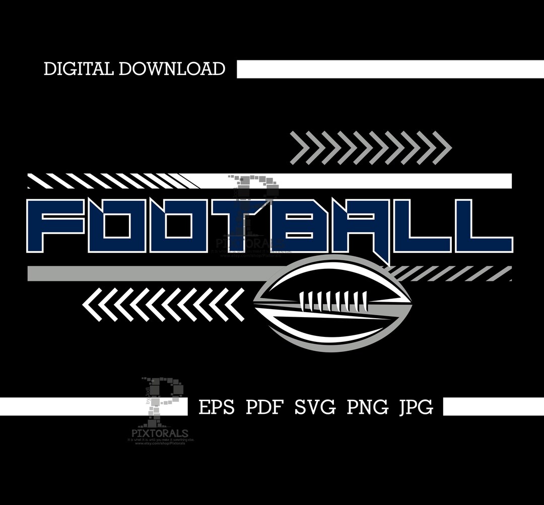 Football Chevrons Design for in Navy, Digital Downloads as Vector for ...