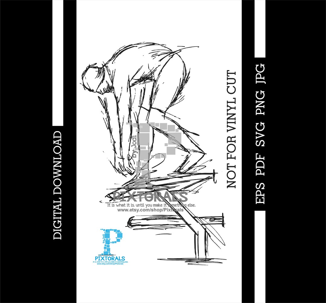 Swimming Starting Block, Sketch, Digital Download, Vector, Eps, Pdf ...
