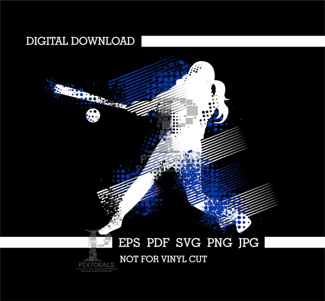 Softball Player Design, Softball Clipart, Digital Download, Png, Jpg ...