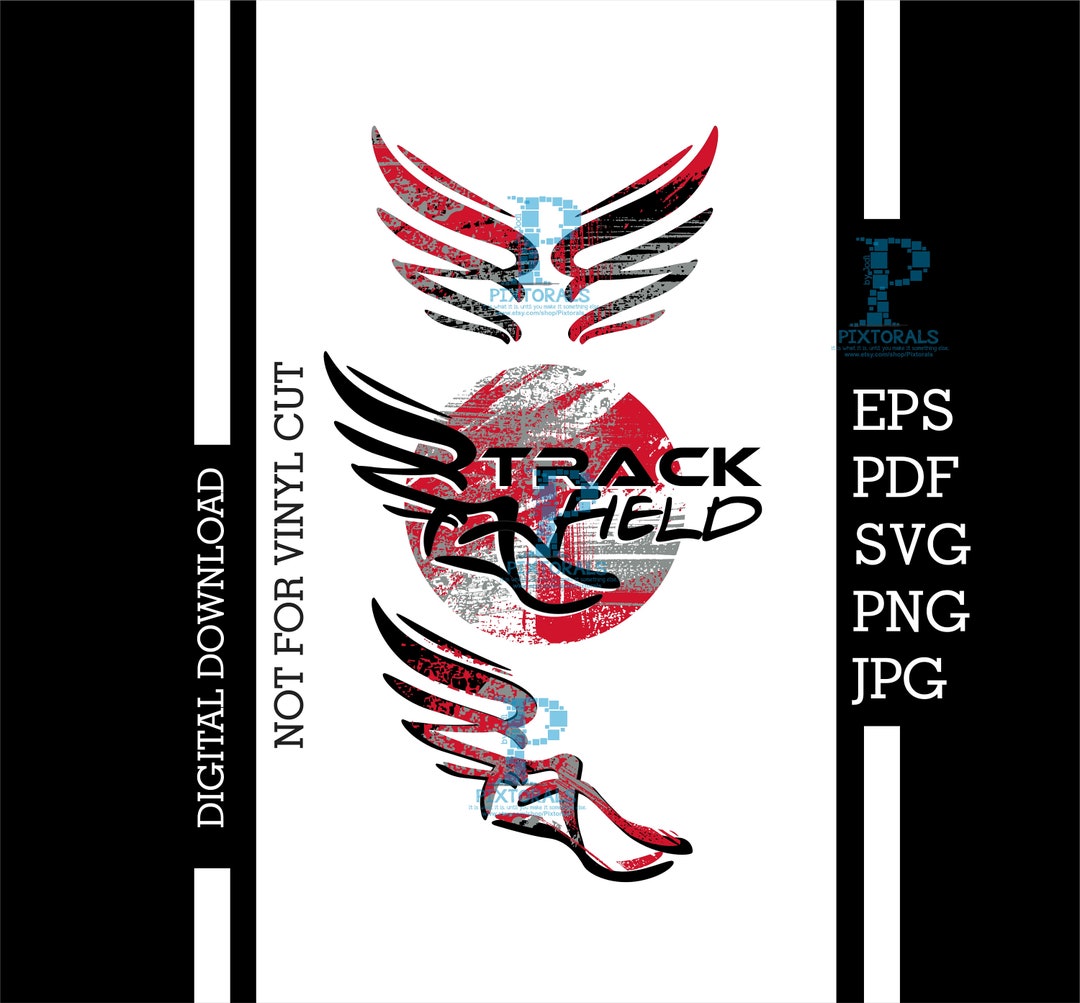 Track, Brushed Logos, Wings, Digital Download, Eps, Pdf, Svg, Jpg, Png ...