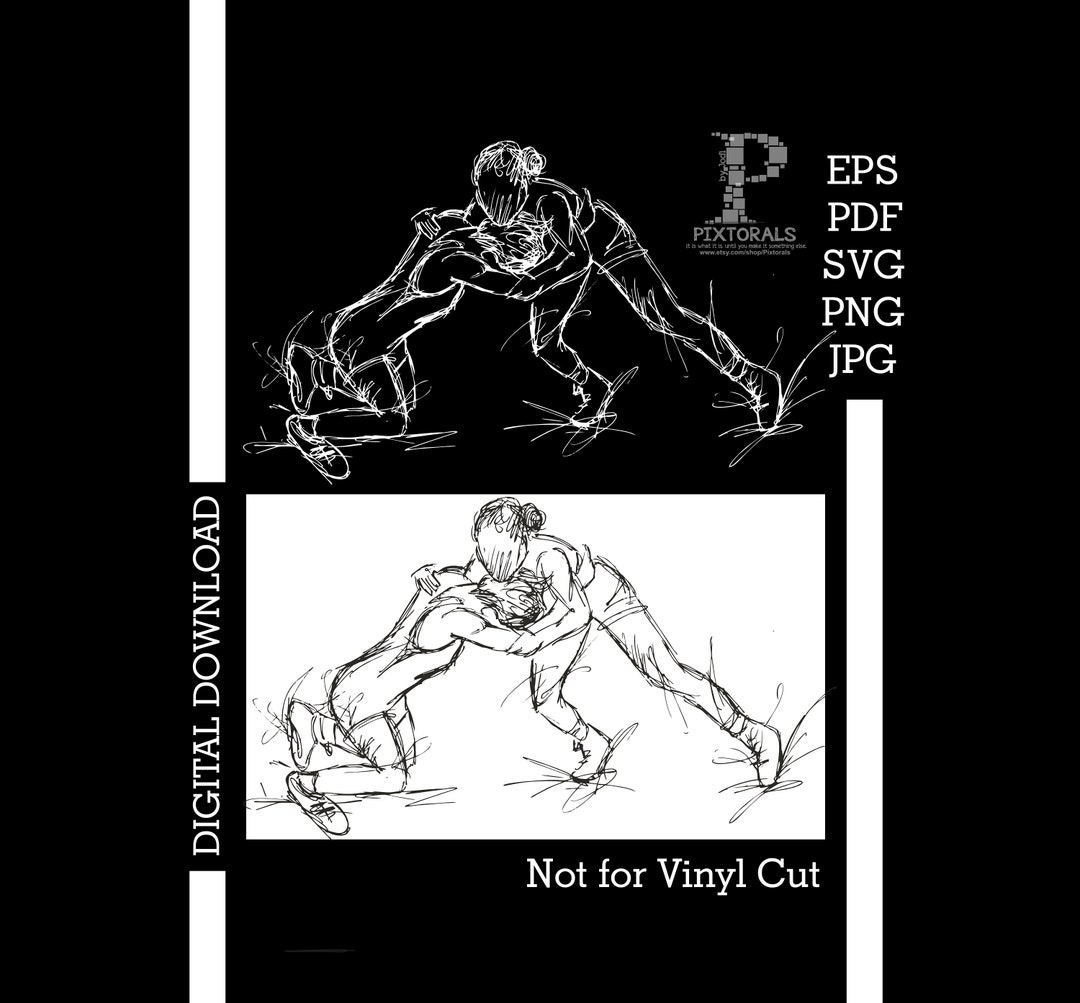 Wrestling, Digital Download, Eps, Pdf, Svg, Jpg, Png, Tee Design, Clip ...