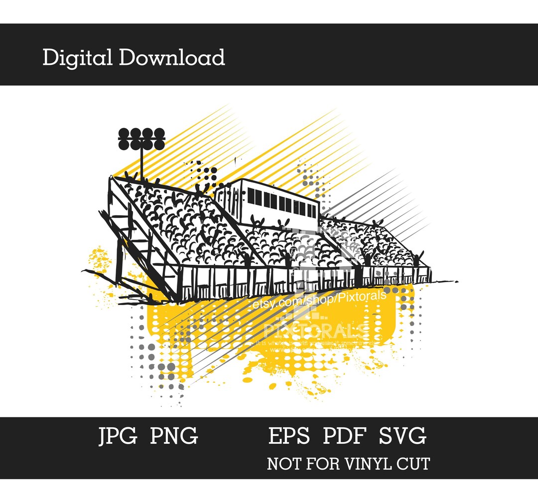 Football Bleachers Sketch Design Athletic Gold, Football Stands Vector ...