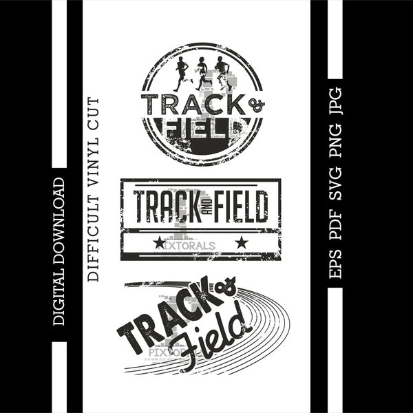 Vintage Track and Field Svg - Etsy