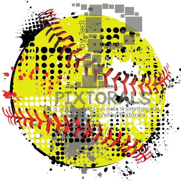 Softball Vector - Etsy