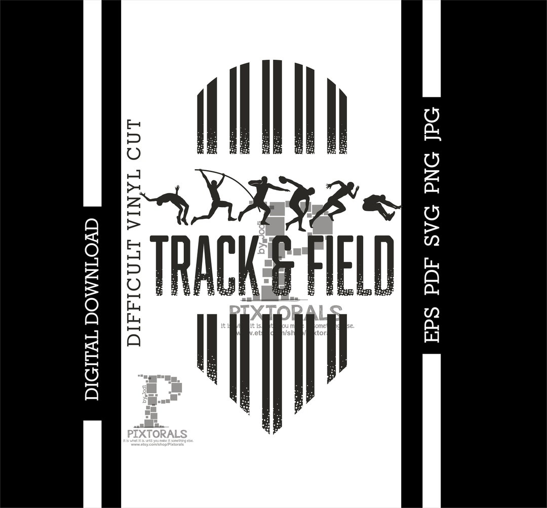Track and Field, Design, Digital Download, Eps, Pdf, Svg, Jpg, Png ...