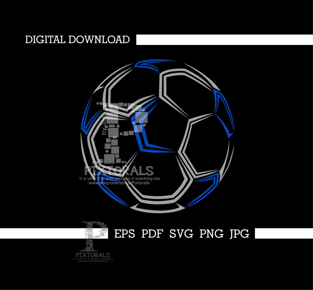Soccer Ball, Digital Download, EPS, PDF, SVG, Jpg and Png, T-shirt ...