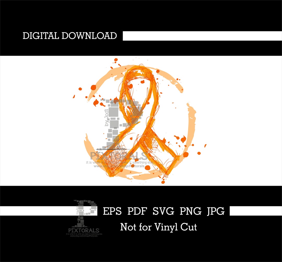 Leukemia Awareness Ribbon Design, EPS, PDF, SVG, Jpg, Png, Leukemia ...