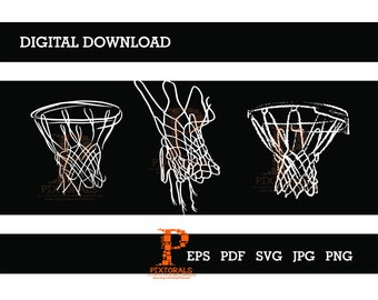 Basketball Hoop INSTANT DOWNLOAD Distress Professional - Etsy