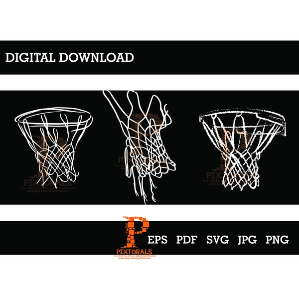 Basketball Net Svg - Etsy