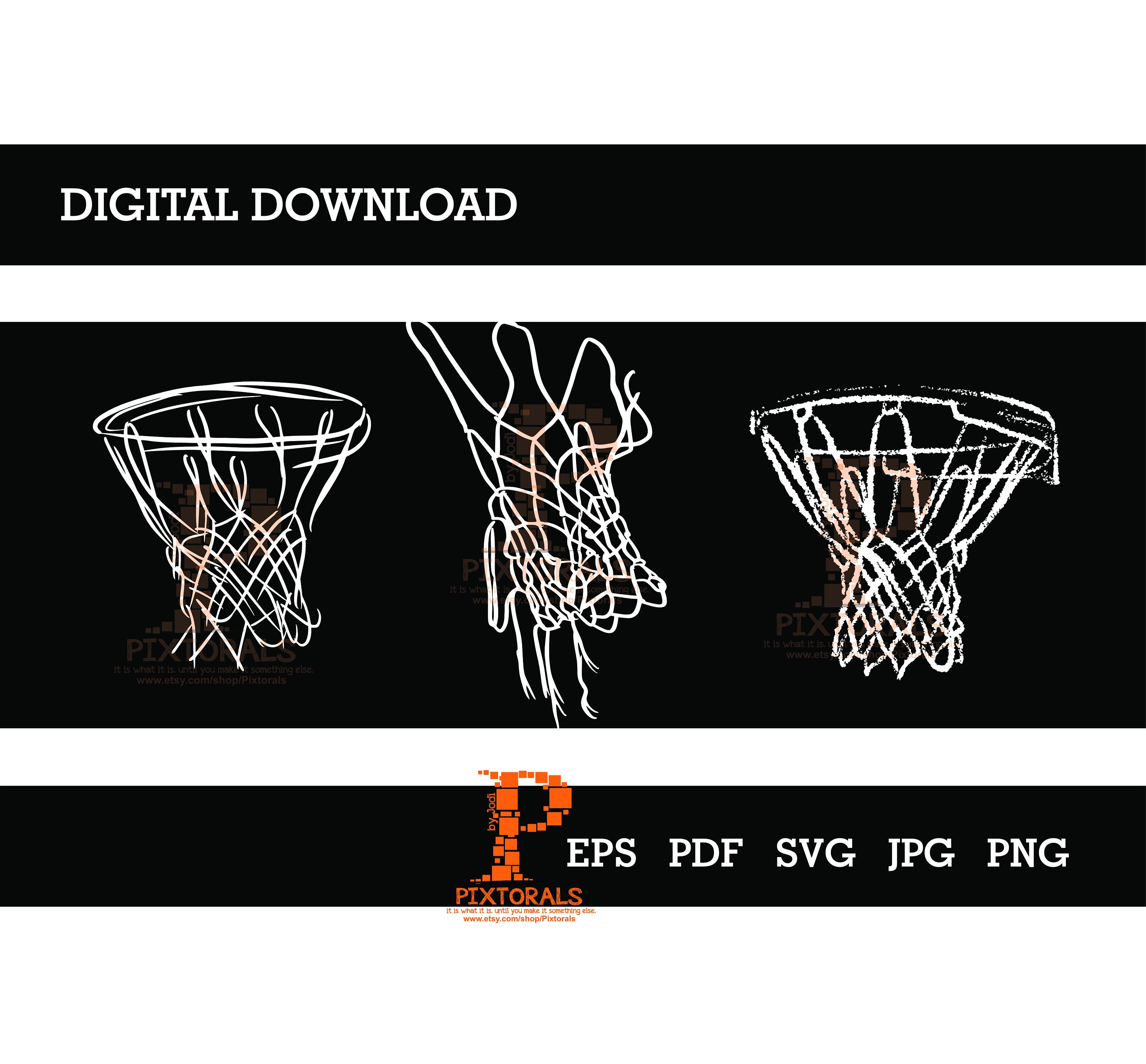 Basketball Net Black And White Vector