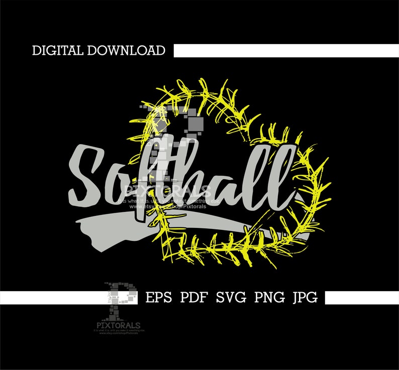 Softball Heart Laces Design, Softball Vector, Softball Tee Logo ...