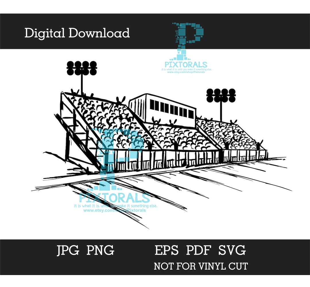 Football Stands Vector Sketch, Digital Download, PNG, JPG, EPS, Pdf ...