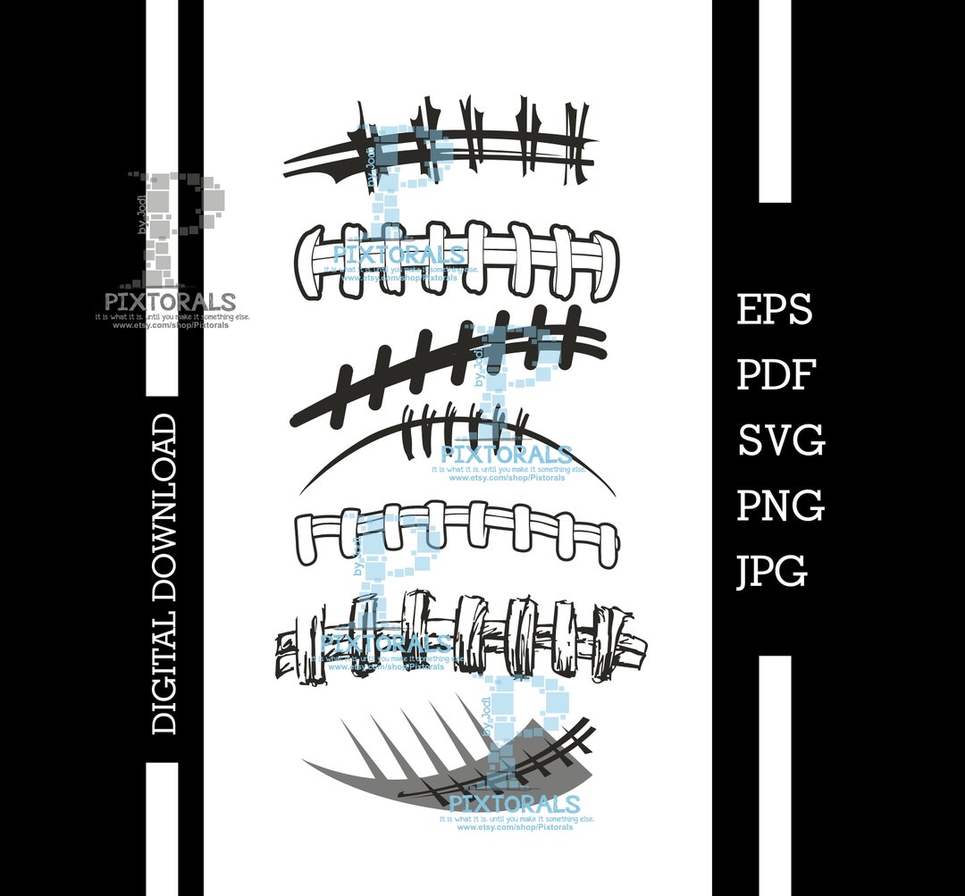 Football Laces, Clipart, Digital Download, Eps, Pdf, Svg, Jpg, Png ...