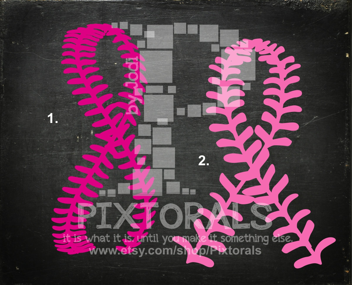 Cancer Ribbon With Baseballs SVG, Cancer Ribbon With Softballs SVG ...