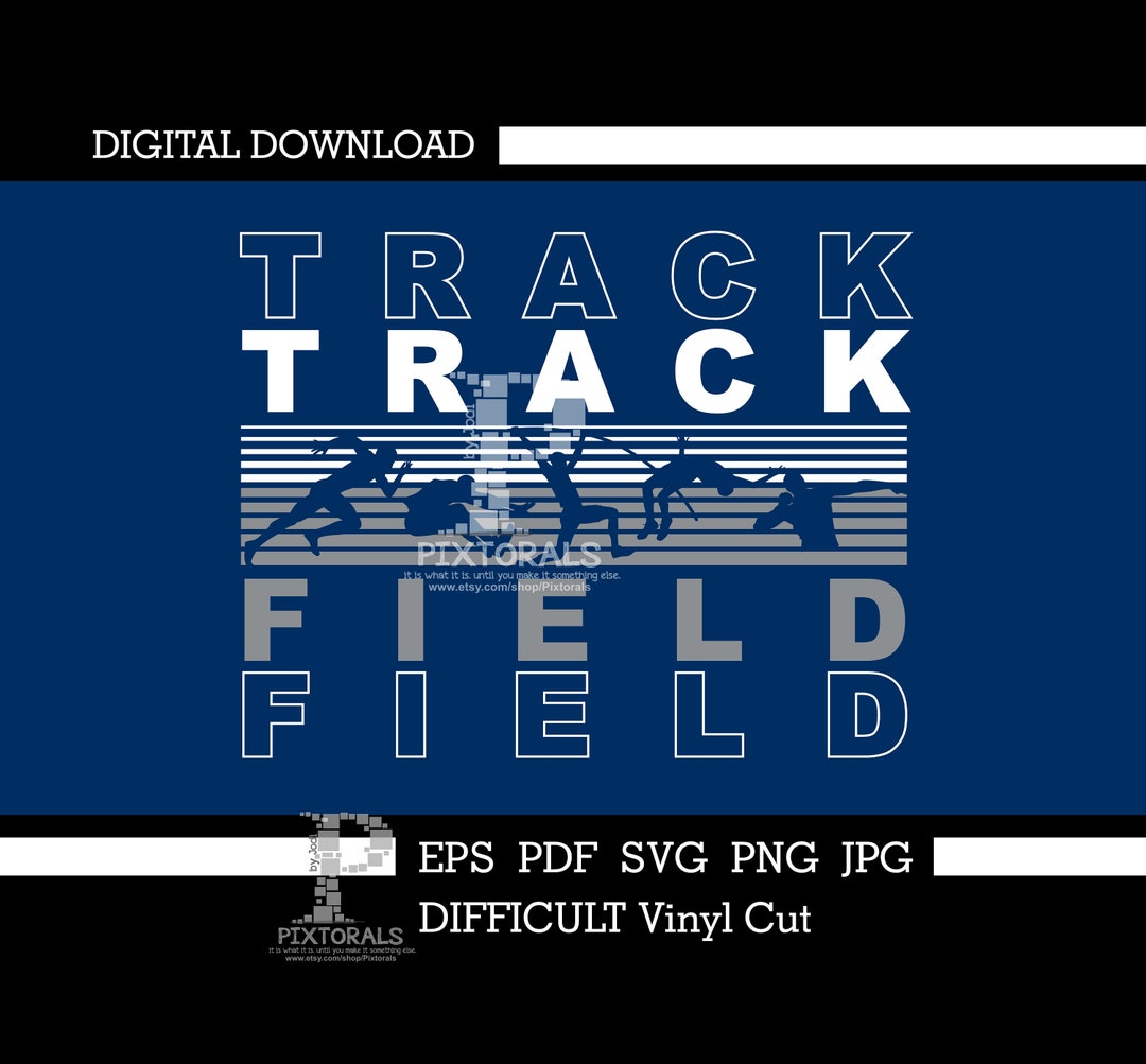 Track and Field, Tee Design, Digital Download, Vector, Clip Art, Eps ...