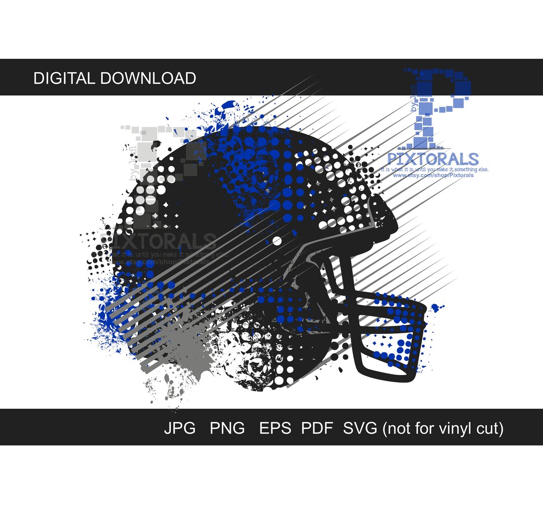 Football Helmet Vector in Royal! Football Helmet as EPS, PDF, SVG, Png ...