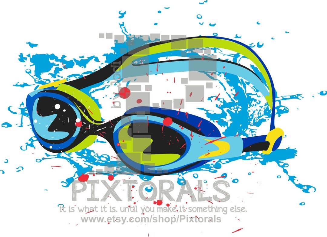 Swim Goggles, Vector as Eps and Pdf, Jpg High Resolution and Png, Swim ...