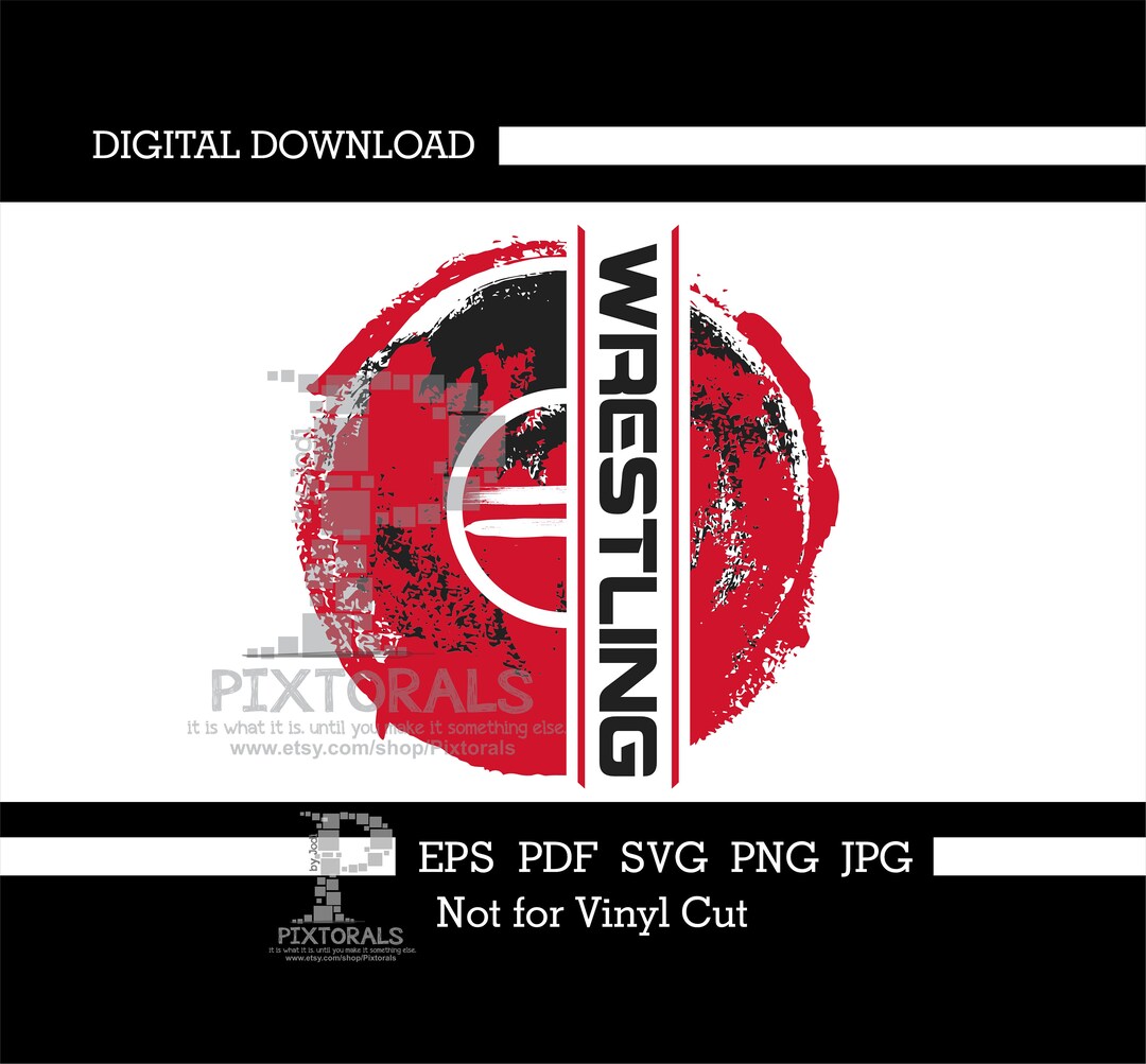 Wrestling, Digital Download, Eps, Pdf, Svg, Jpg, Png, Tee Design, Clip ...