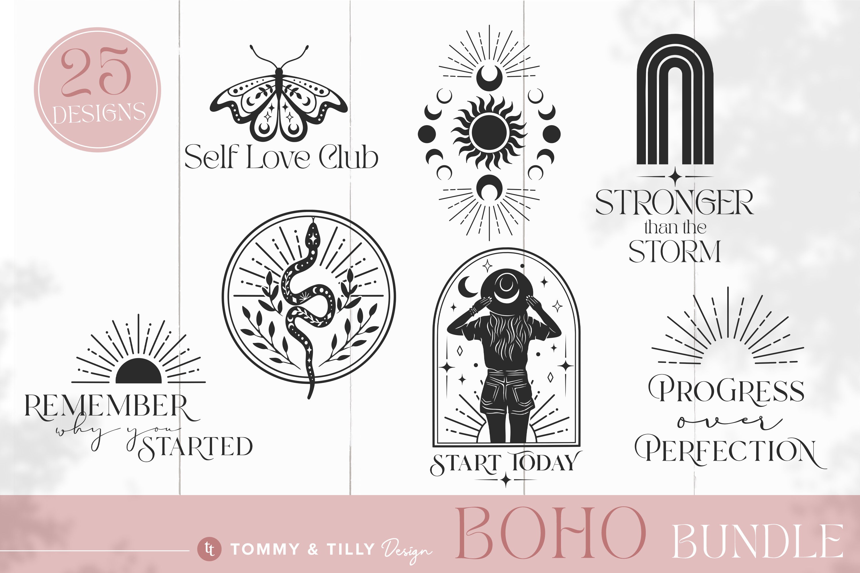 Boho SVG Bundle File Designs for Cricut Silhouette Cut - Etsy Israel