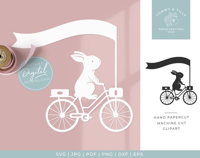 Oval Rabbit Scene Papercut Template Machine Cut Cricut Silhouette Svg ...