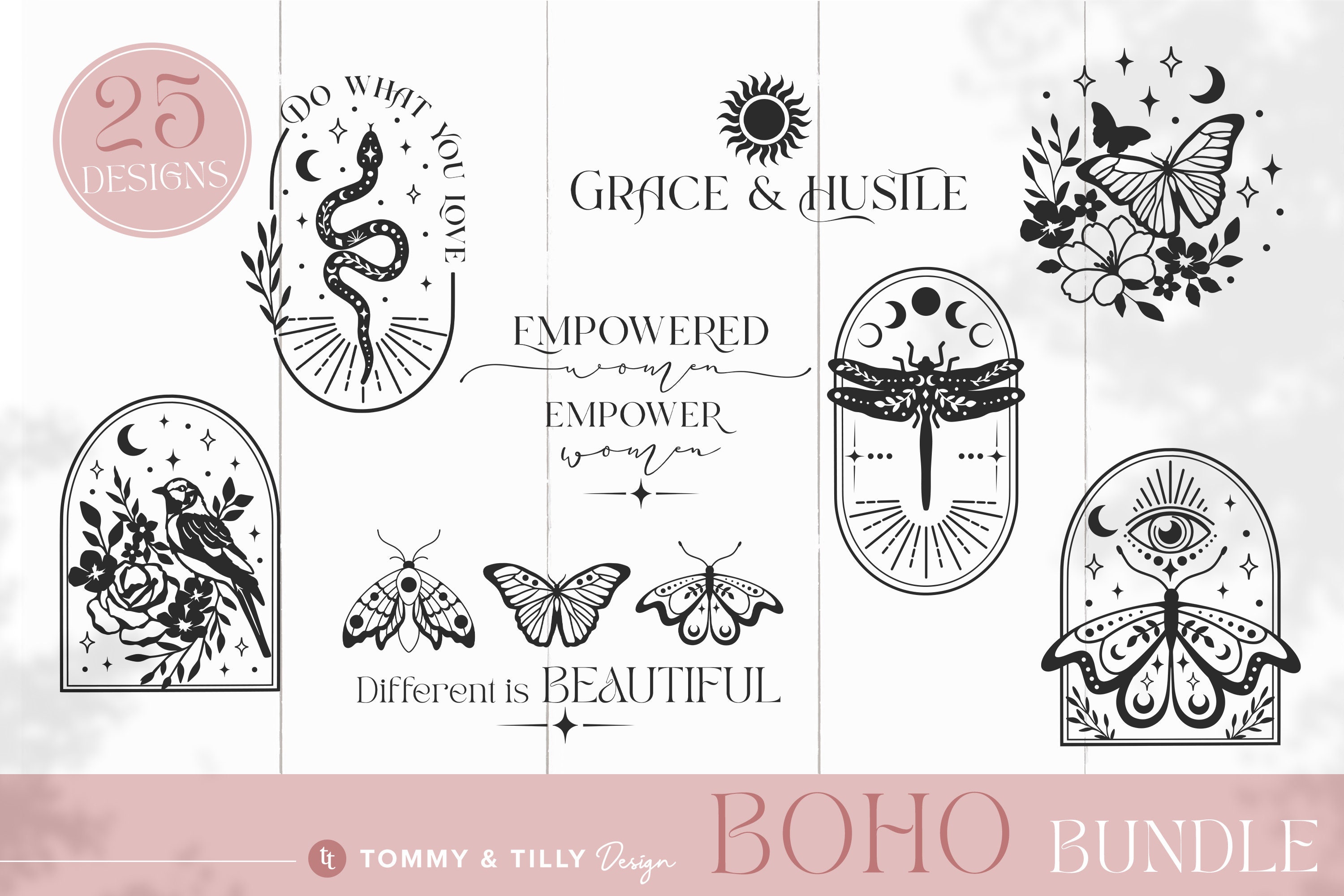 Boho SVG Bundle File Designs for Cricut Silhouette Cut - Etsy Canada