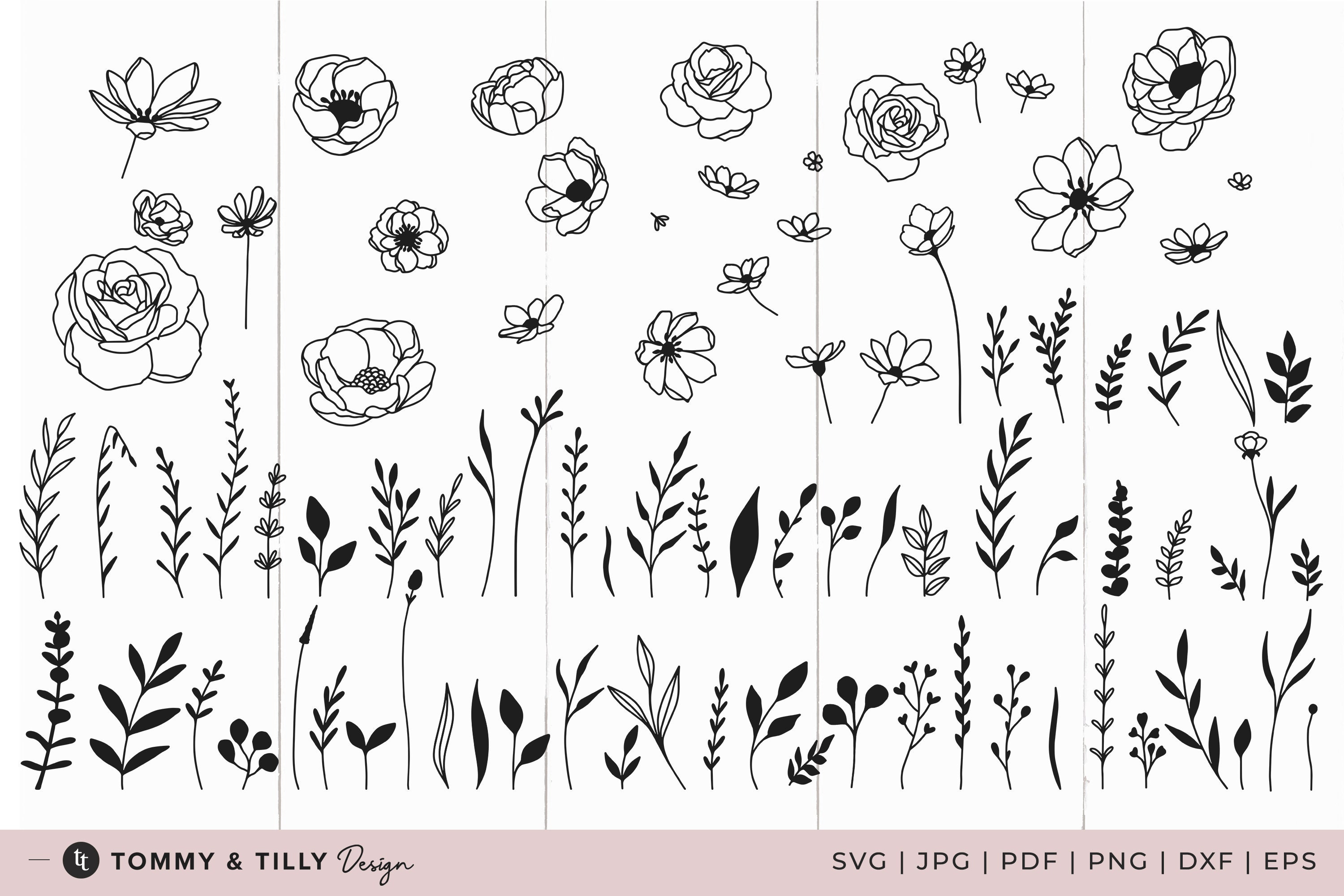 Wildflower SVG Bundle File Designs for Cricut Silhouette - Etsy Australia