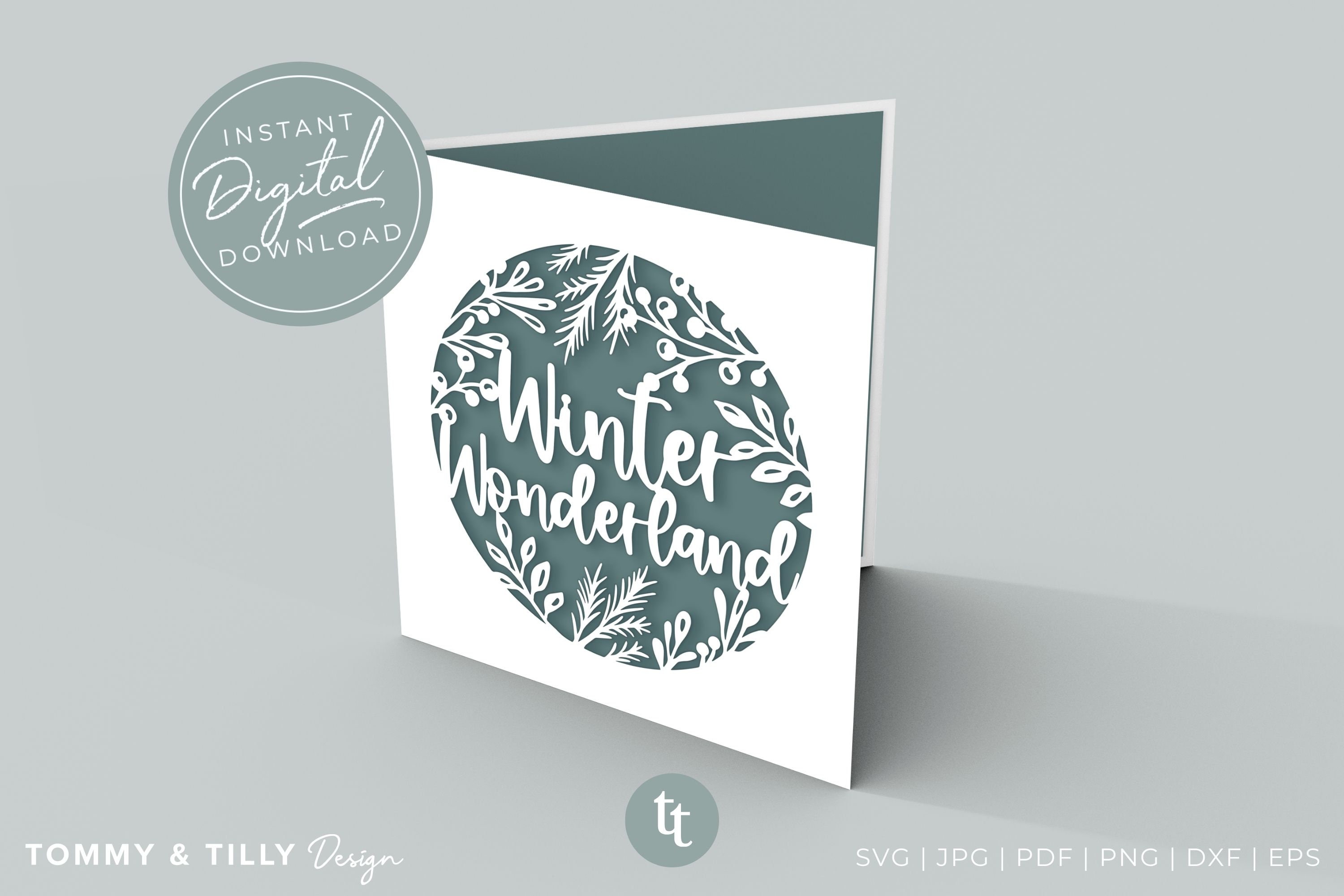 DIY Winter Wonderland Christmas Card DIGITAL Cut Yourself - Etsy