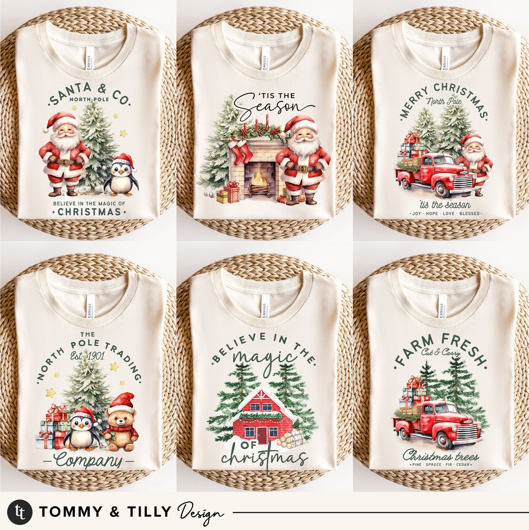 Vintage Christmas PNG Bundle, Christmas Shirt PNG, Vintage Christmas ...