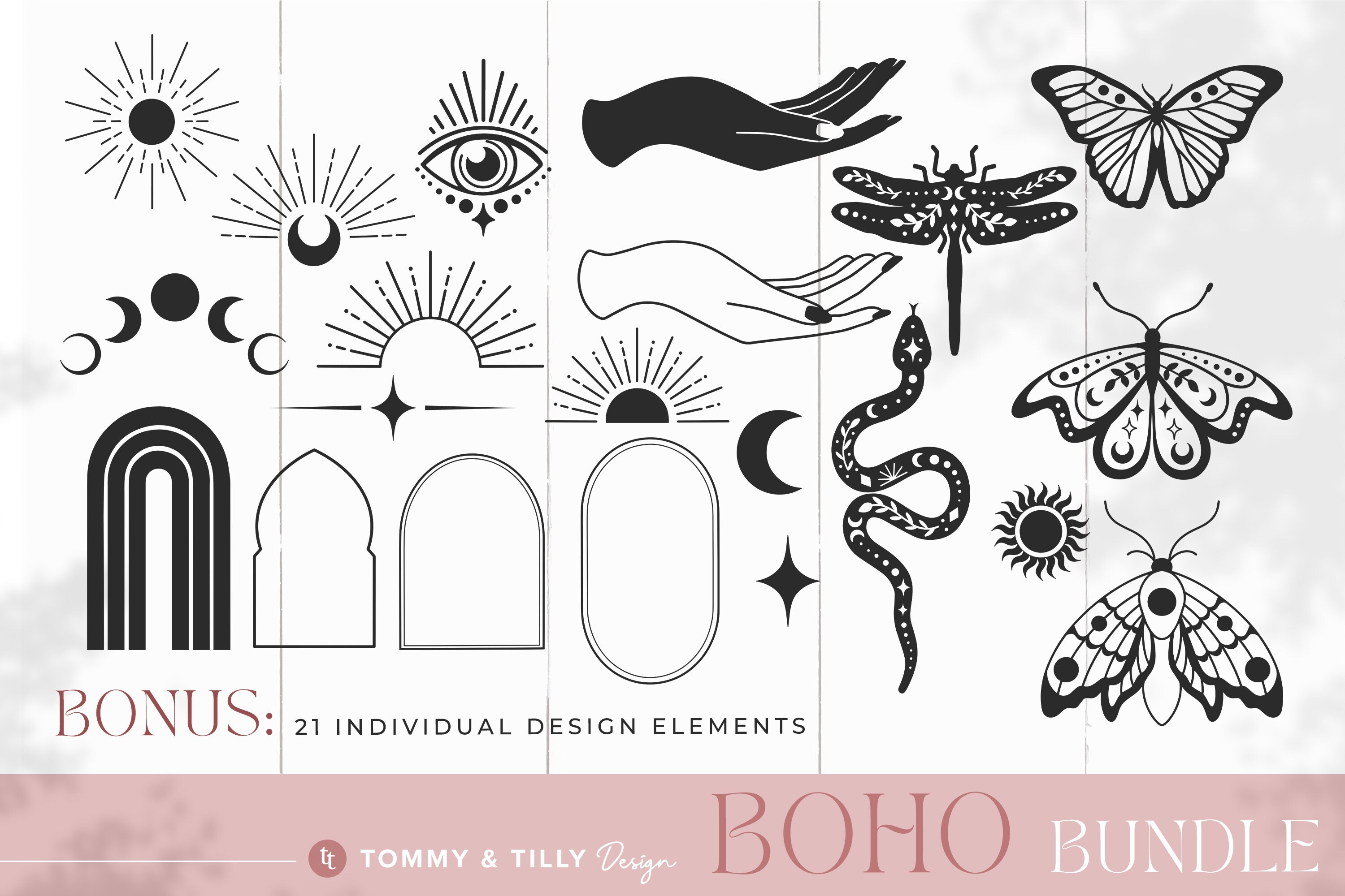 Boho SVG Bundle File Designs for Cricut Silhouette Cut - Etsy Israel