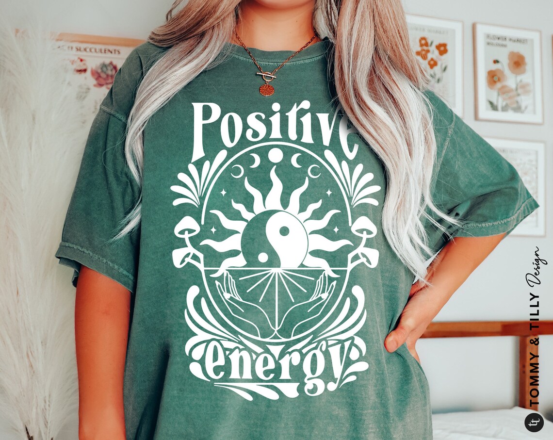 Positive Energy SVG PNG Svg Cut Files for Cricut Self Love - Etsy UK