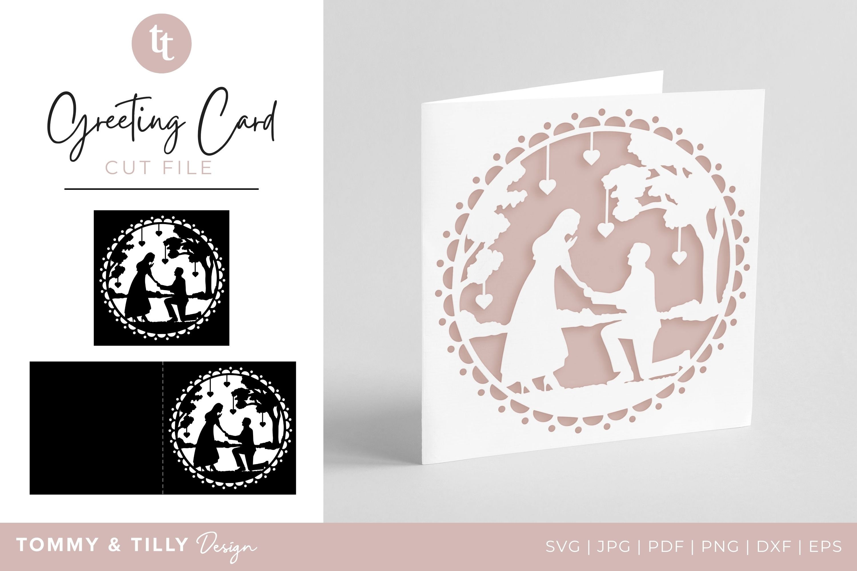 DIY Wedding Card Bundle 4 Designs DIGITAL Cut Yourself - Etsy