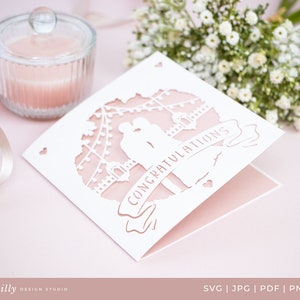 DIY Wedding Card Bundle 4 Designs DIGITAL Cut Yourself Design Cricut ...