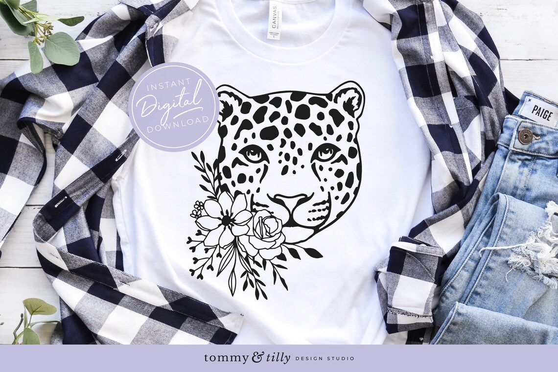 Flower Leopard SVG No.2 Cricut Cut File Machine Cut - Etsy UK